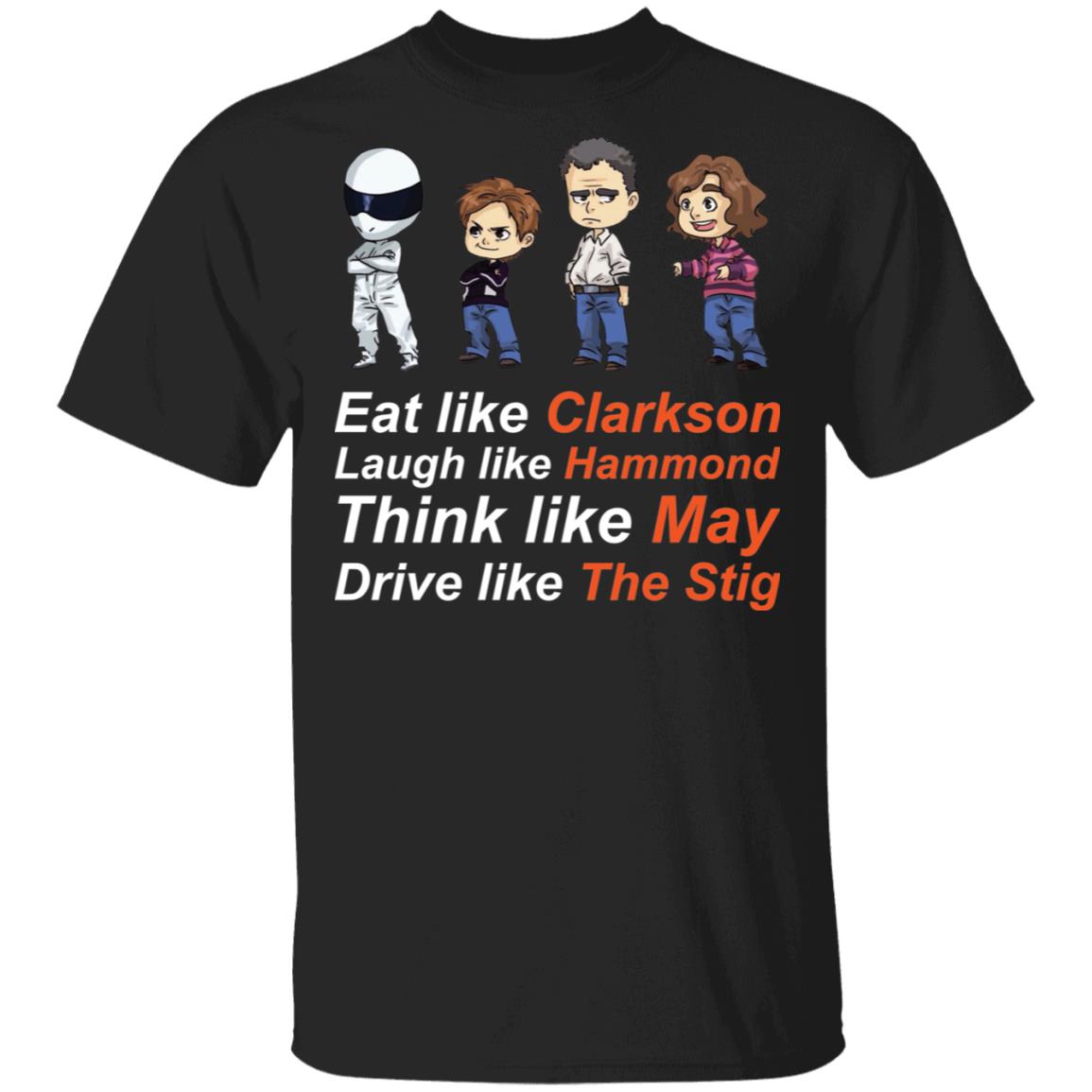 Eat like clarkson Laugh like Hammond think like May Drive like The Stig ...
